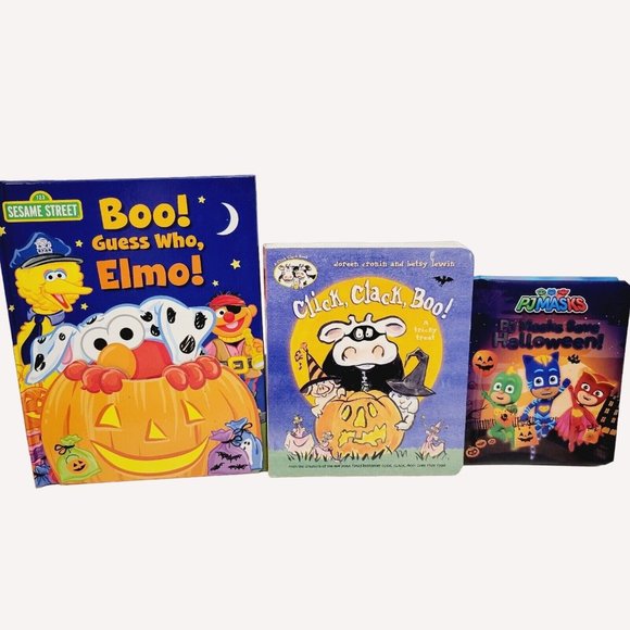 Toys | 3 New Halloween Toddler Board Books Pj Masks Sesame Street Click ...